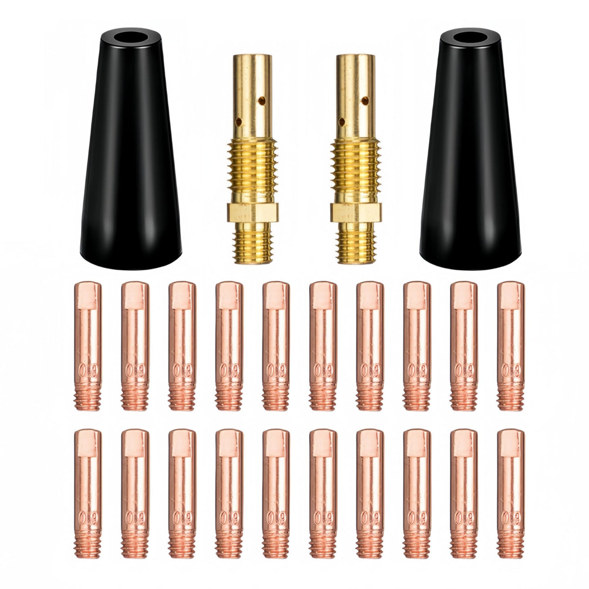 24PCS Flux Core Gasless Nozzle Welding Kit Flux Core Gasless Nozzle Co ...