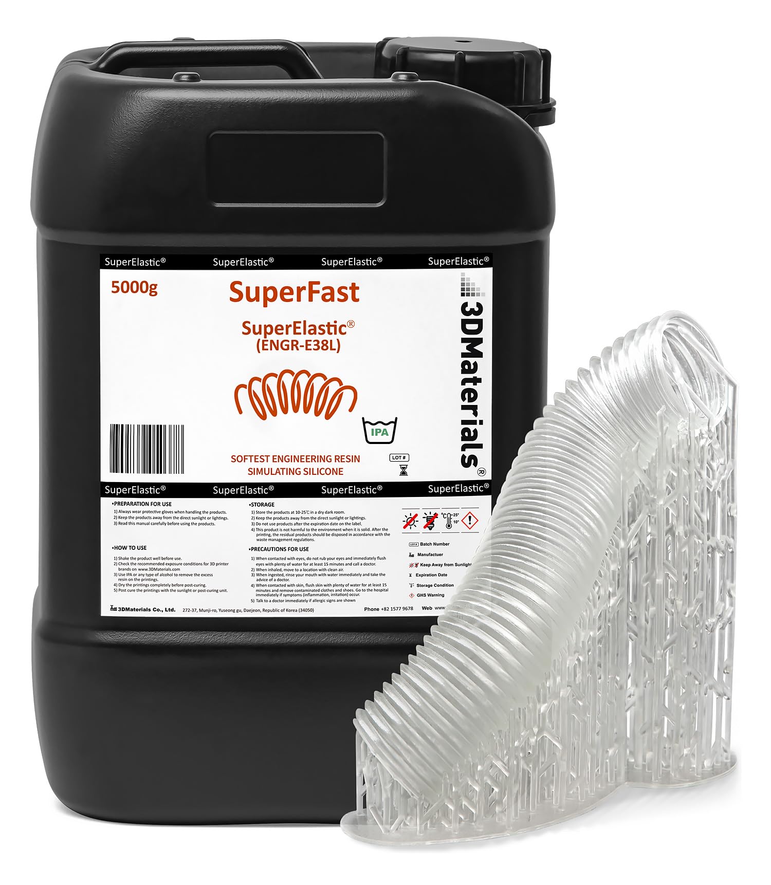 SuperElastic 3D Printer Resin, Softness 60A Simulating Soft Silicone ...