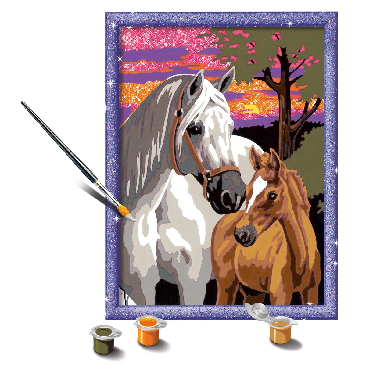 Ravensburger Sunset Horses Paint by Numbers Kit for Kids - 20052 - Pai ...