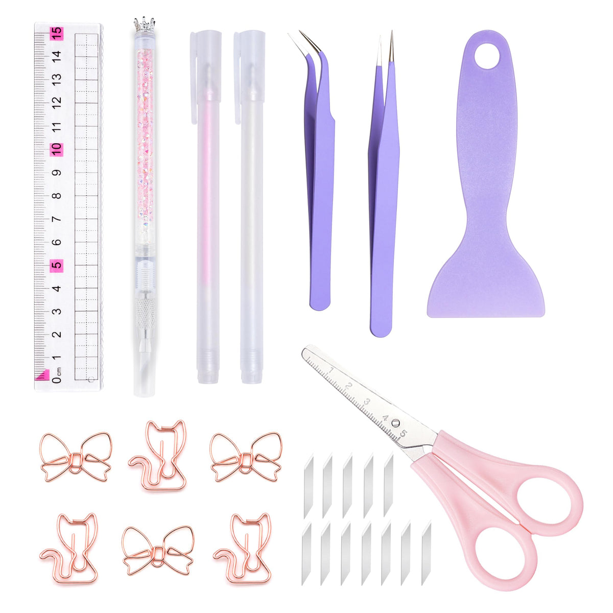 Arvakr Scrapbooking Tools, Scrapbook Supplies with Sticker Tweezers, G ...