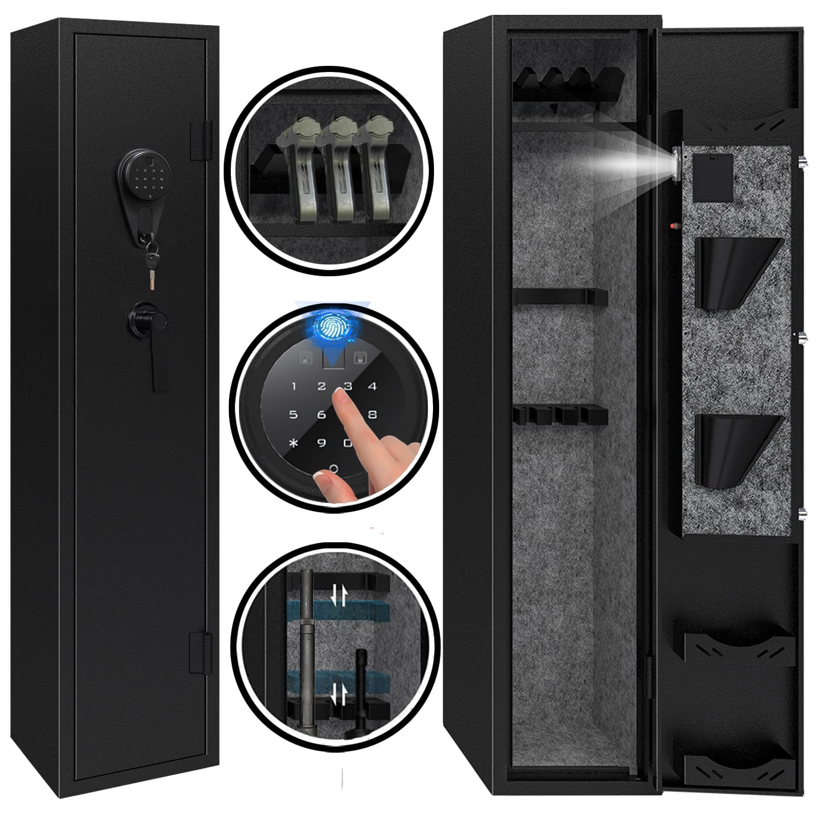 KAER 4-5 Gun Safes for Home Rifle and Pistols,Gun Safes,Shotgun Rifle ...