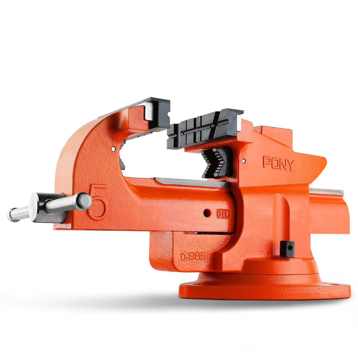 PONY Heavy Duty Bench Vise, 5-inch Jaw Width 7-inch Jaw Opening, 360-D ...