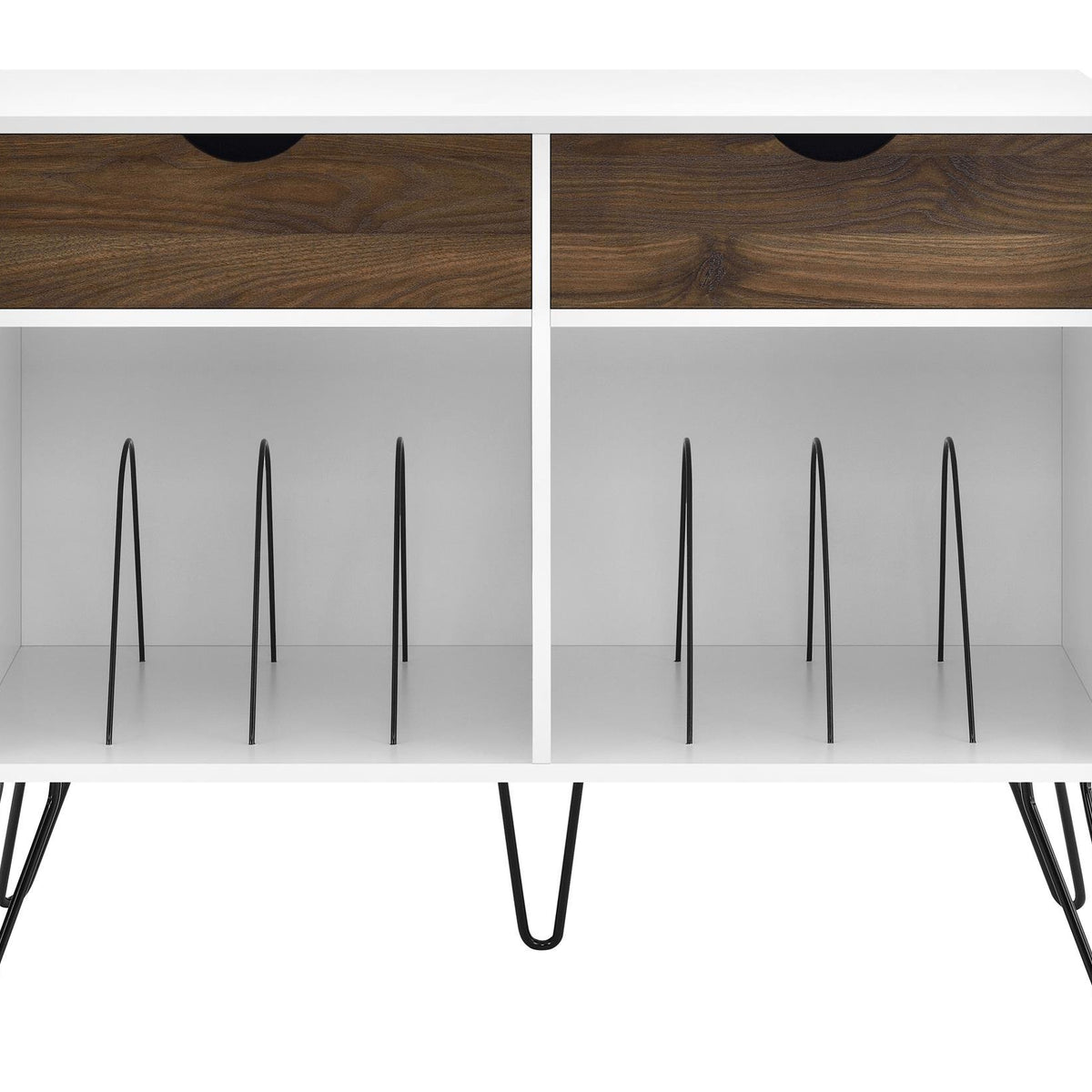 Novogratz Concord Turntable Stand with Drawers, White – WoodArtSupply