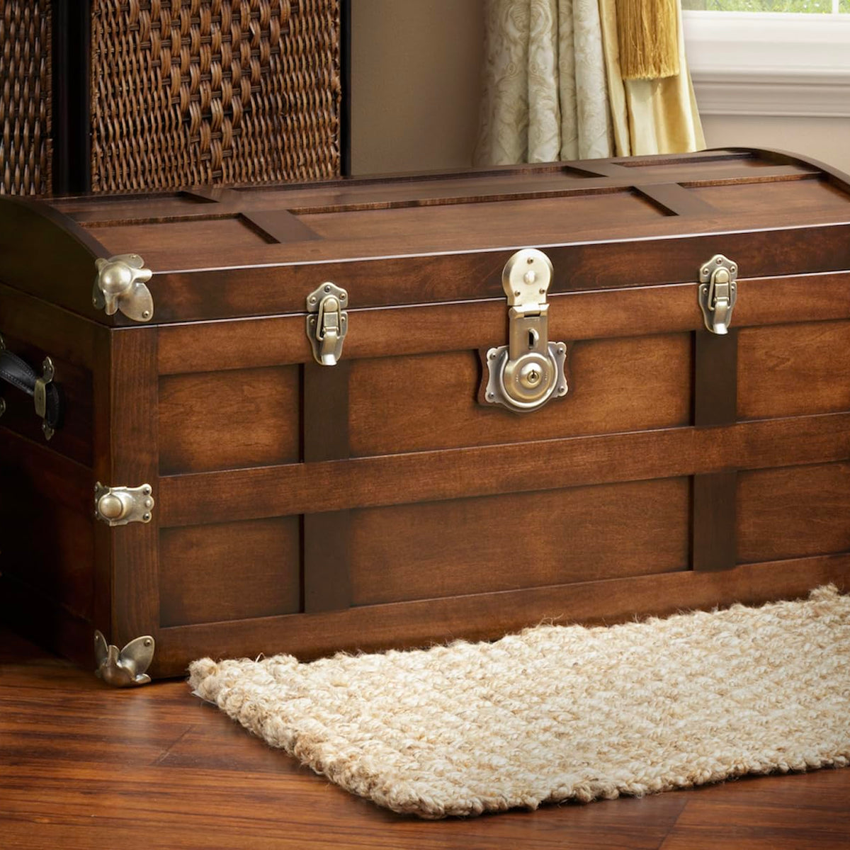 Tradition Craft Steamer Trunk Hope Chest for Blankets, Amish Hand-Craf ...