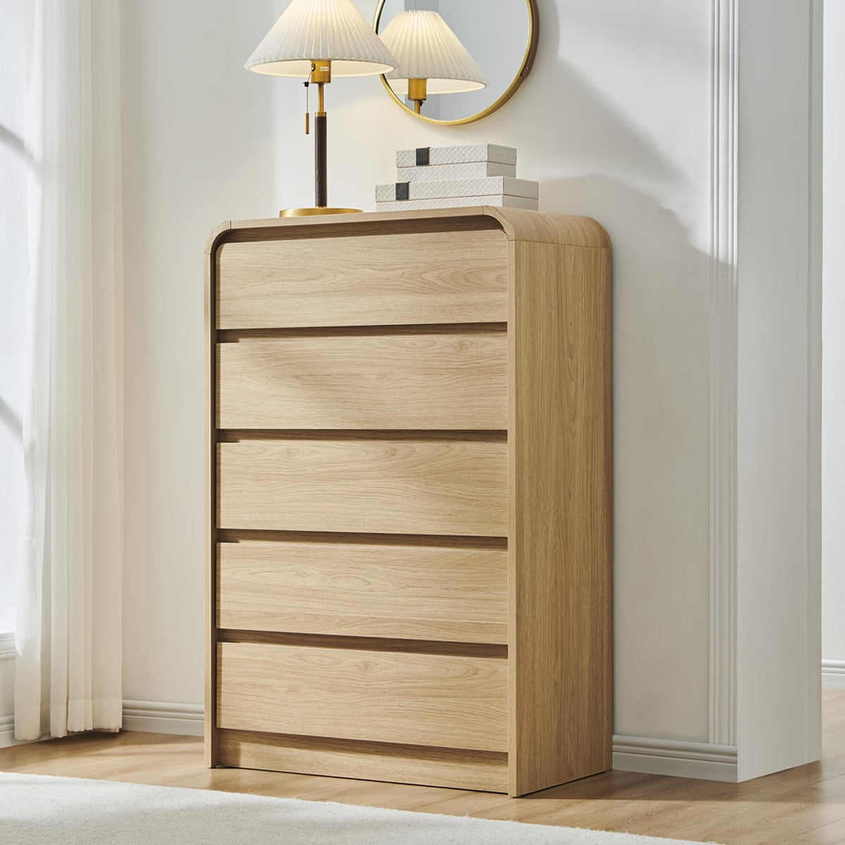 Aitjunz Modern 5 Drawers Dresser for Bedroom, 45" Tall Dressers & Ches ...