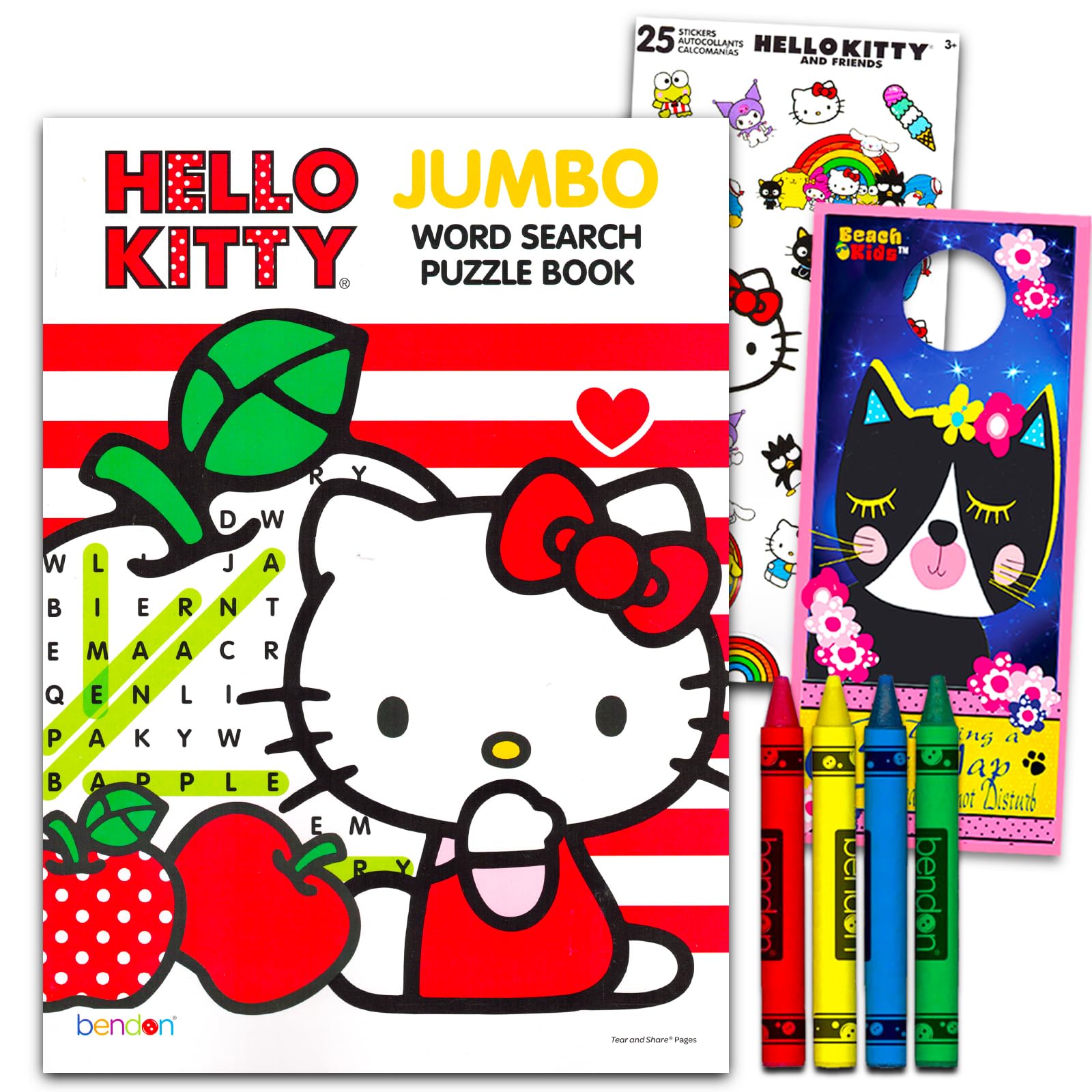 Hello Kitty Word Search Puzzle Book Set for Kids - Bundle with Hello ...