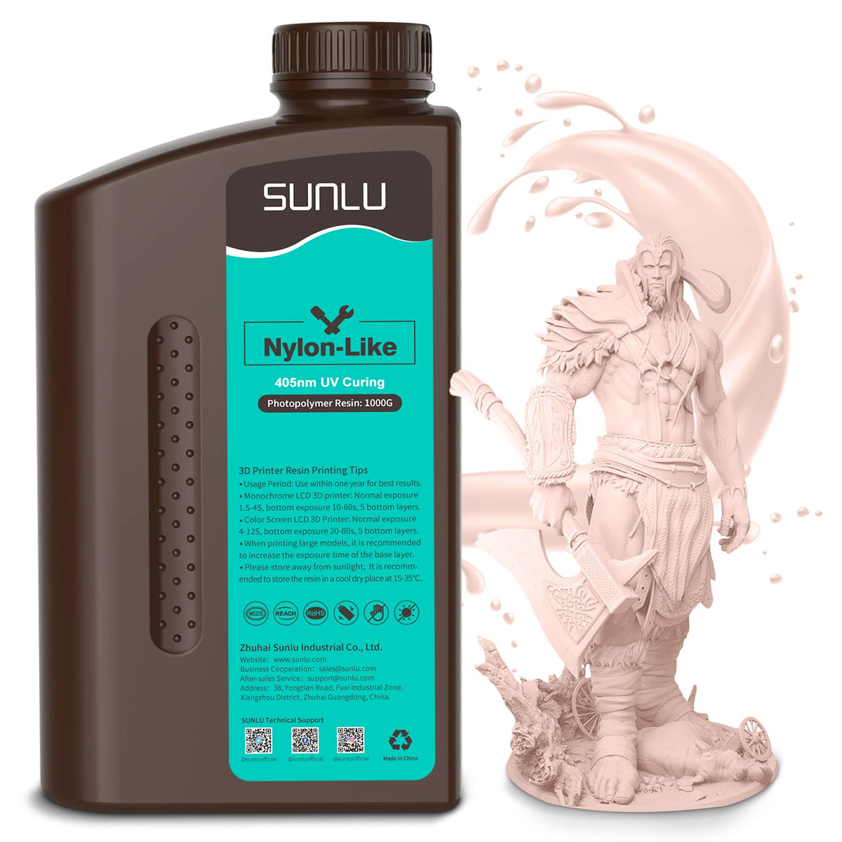 SUNLU 3D Printer Resin, Strong Durable Nylon Like 3D Resin for LCD DLP ...