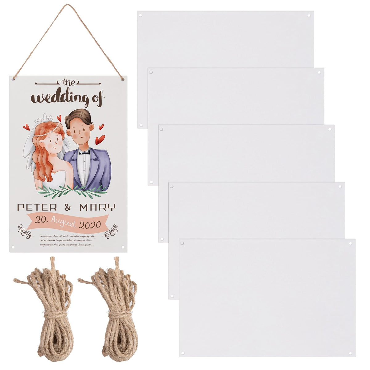 Framendino, 6 Pack 11.7x7.8 Inch Sublimation Door Hanger Blanks with H ...