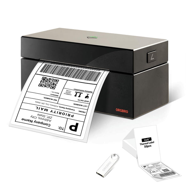 ORGBRO USB Shipping Label Printer, 4x6 Thermal Label Printer for Small ...