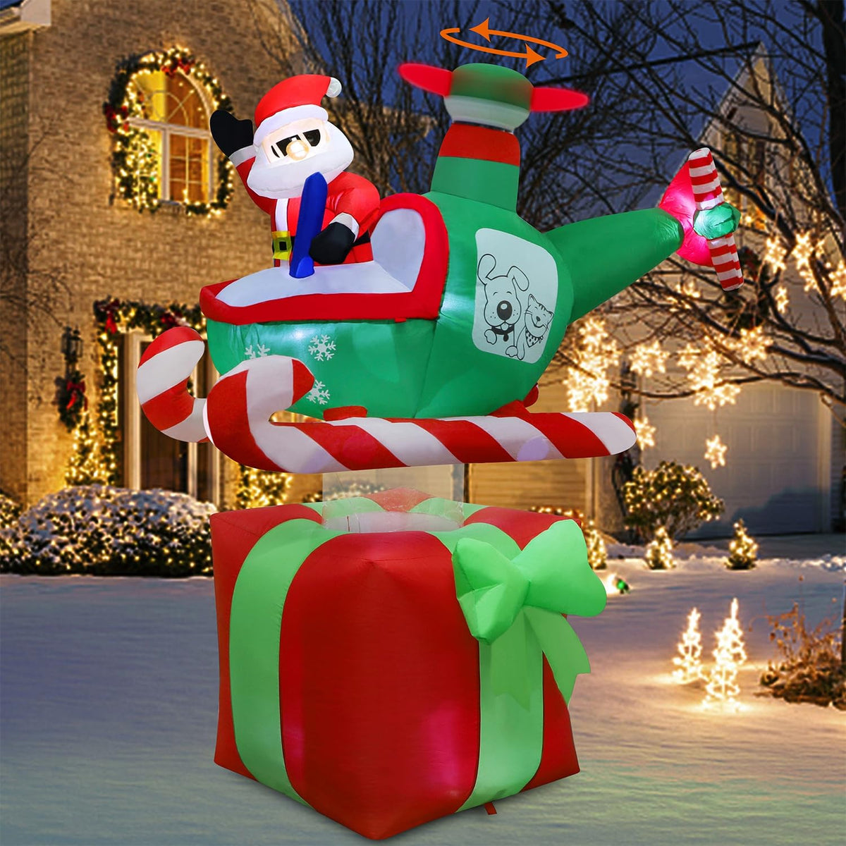 Juegoal Christmas Inflatables Outdoor Decorations, 6FT Inflatable Xmas ...