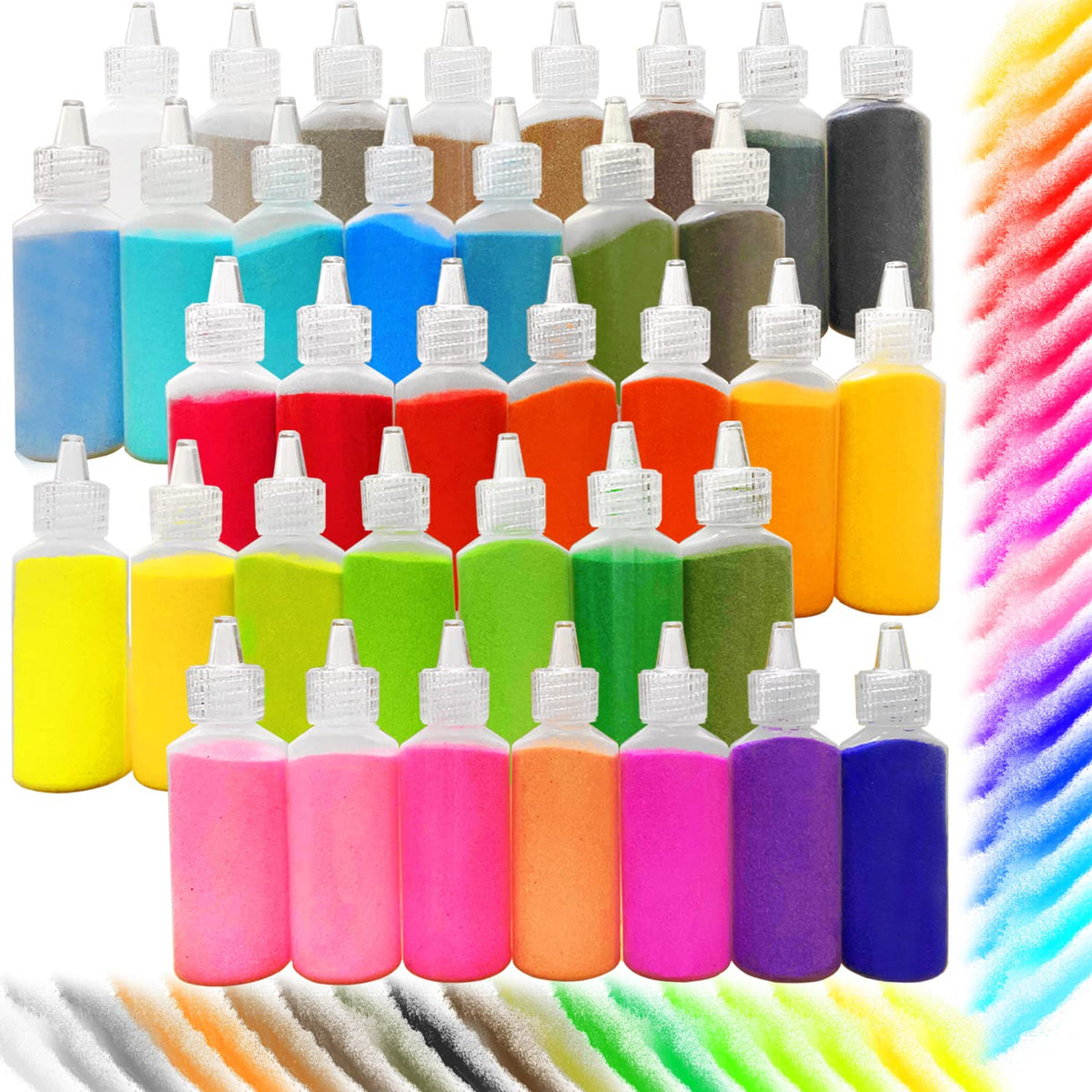 Dshengoo 36 Colors Art Sand,DIY Arts and Crafts Sand Kit,Scenic Sand K ...