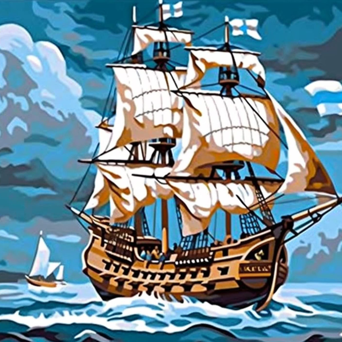 Paint by Numbers for Kids & Adults Landscape, DIY Oil Painting Sailing ...