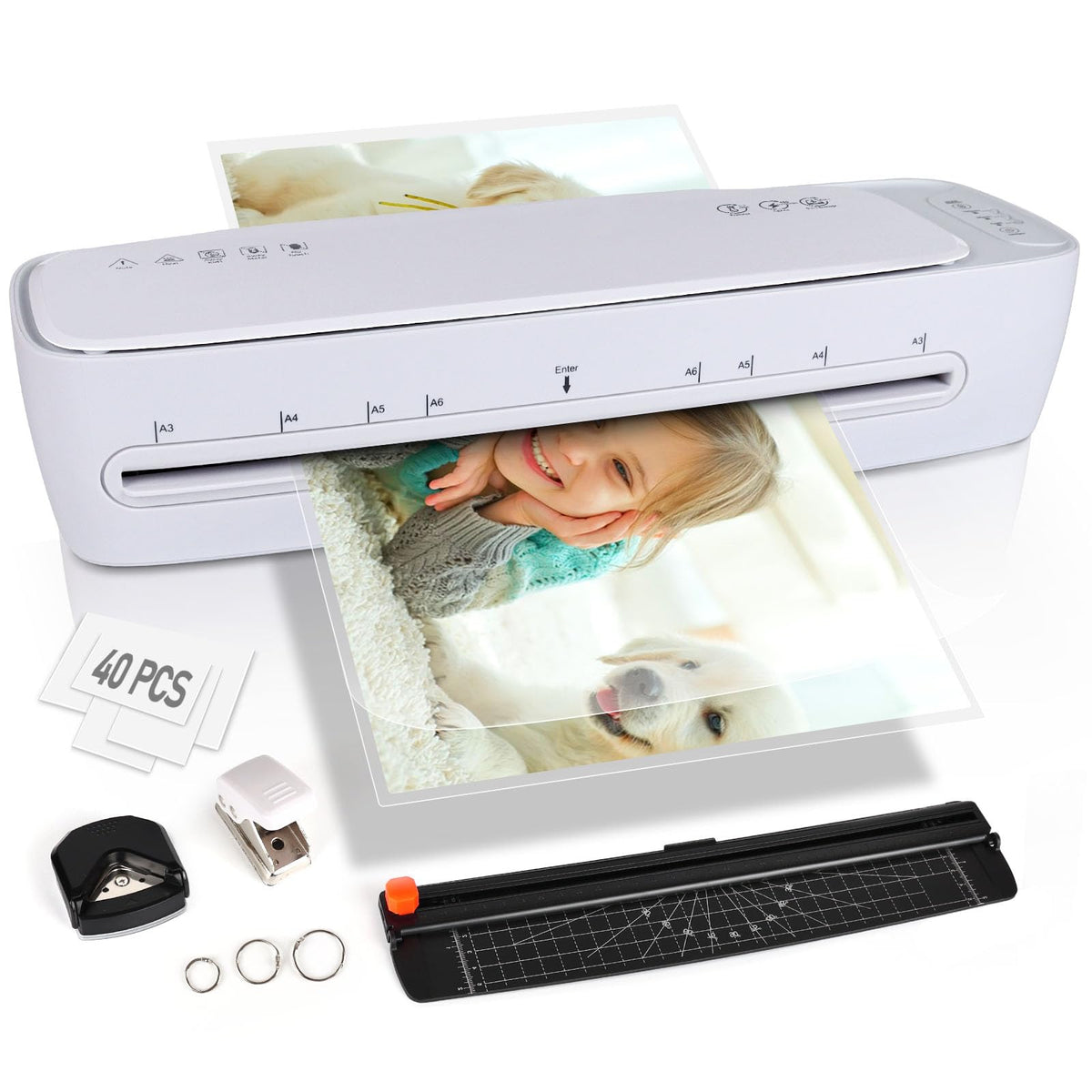 Laminator 13 Inch A3 Laminator Machine, 9 in 1 Desktop Thermal Laminat ...