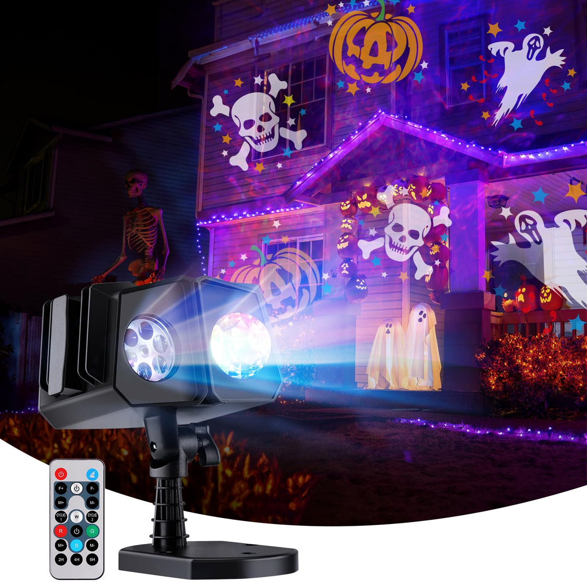 Minetom Halloween Christmas Projector Lights Outdoor 26 HD Effects (3D ...