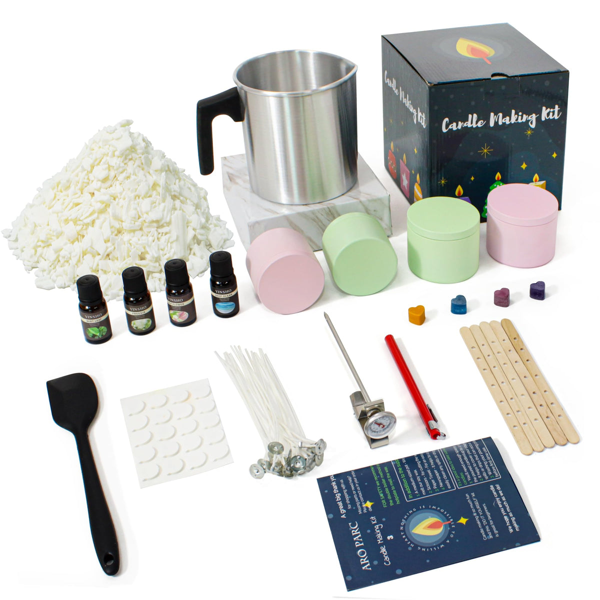 Aroparc Complete Candle Making Kit for Adults, Complete Candle DIY for ...