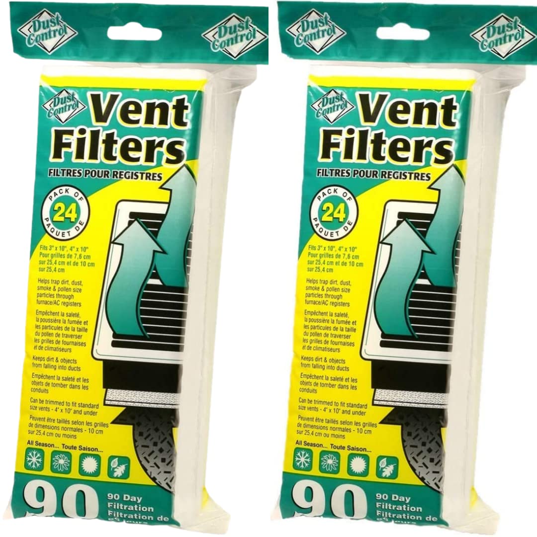 Dust Control Vent Filters - Pack of 48 | Traps Dirt, Dust, Smoke, Poll ...