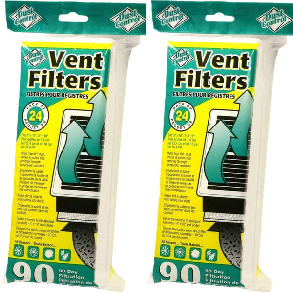 Dust Control Vent Filters - Pack of 48 | Traps Dirt, Dust, Smoke, Poll ...