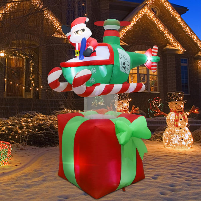 Juegoal Christmas Inflatables Outdoor Decorations, 6FT Inflatable Xmas ...
