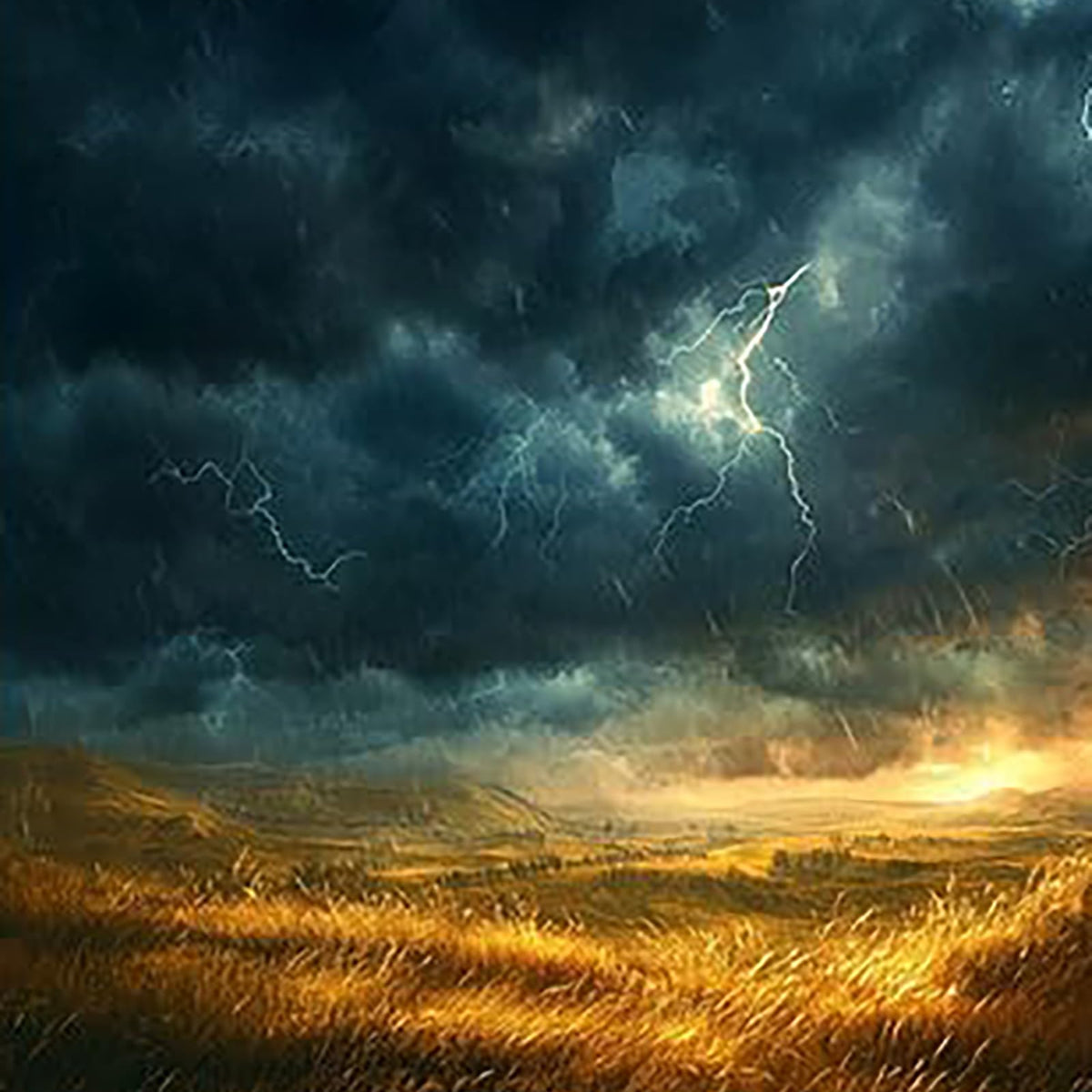 XTXGERL Summer Thunderstorm Paint by Numbers for Adults, Nature Clouds ...