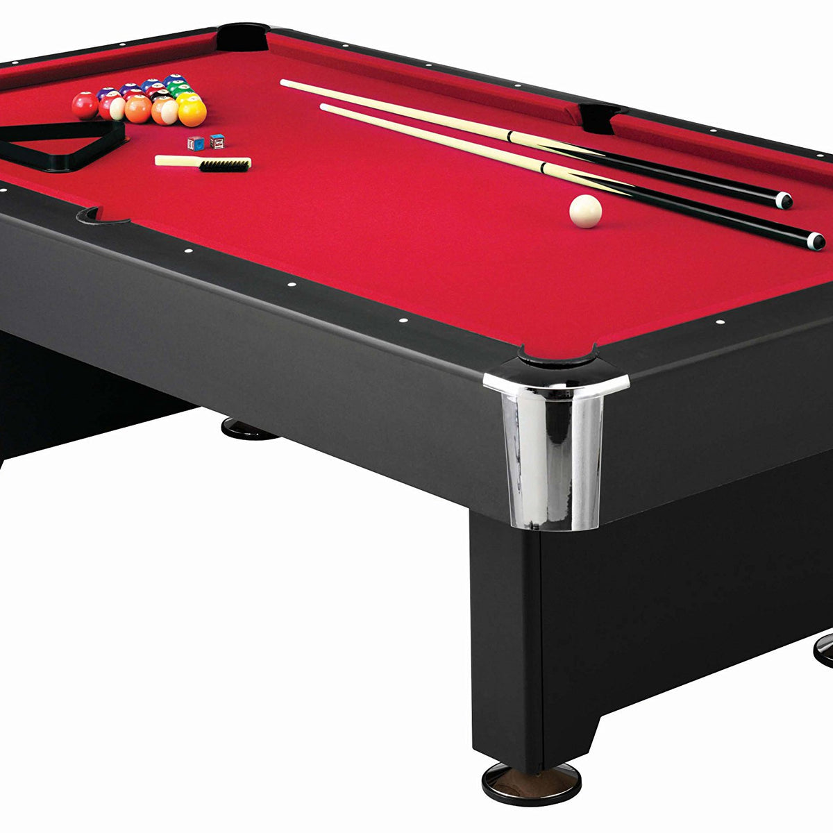 Mizerak Donovan II 8' Billiard Table with 2 Cues, Set of Billiard Ball ...