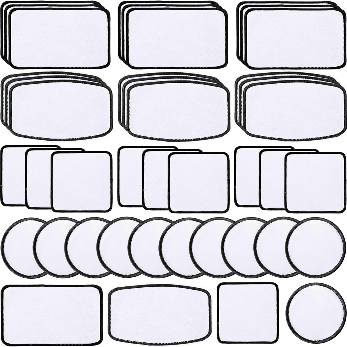 iFForce 40 PCs Sublimation Blanks Patches - Large Iron-on Patch with B ...