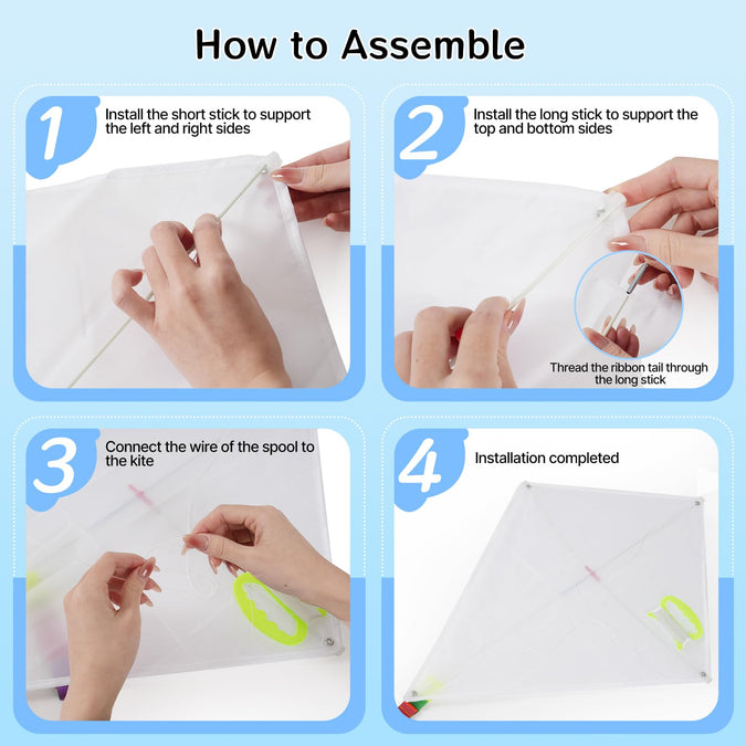 30 Pcs DIY Blank Kites for Kids in Bulk, Kite Making Kit for Kids, 23 ...
