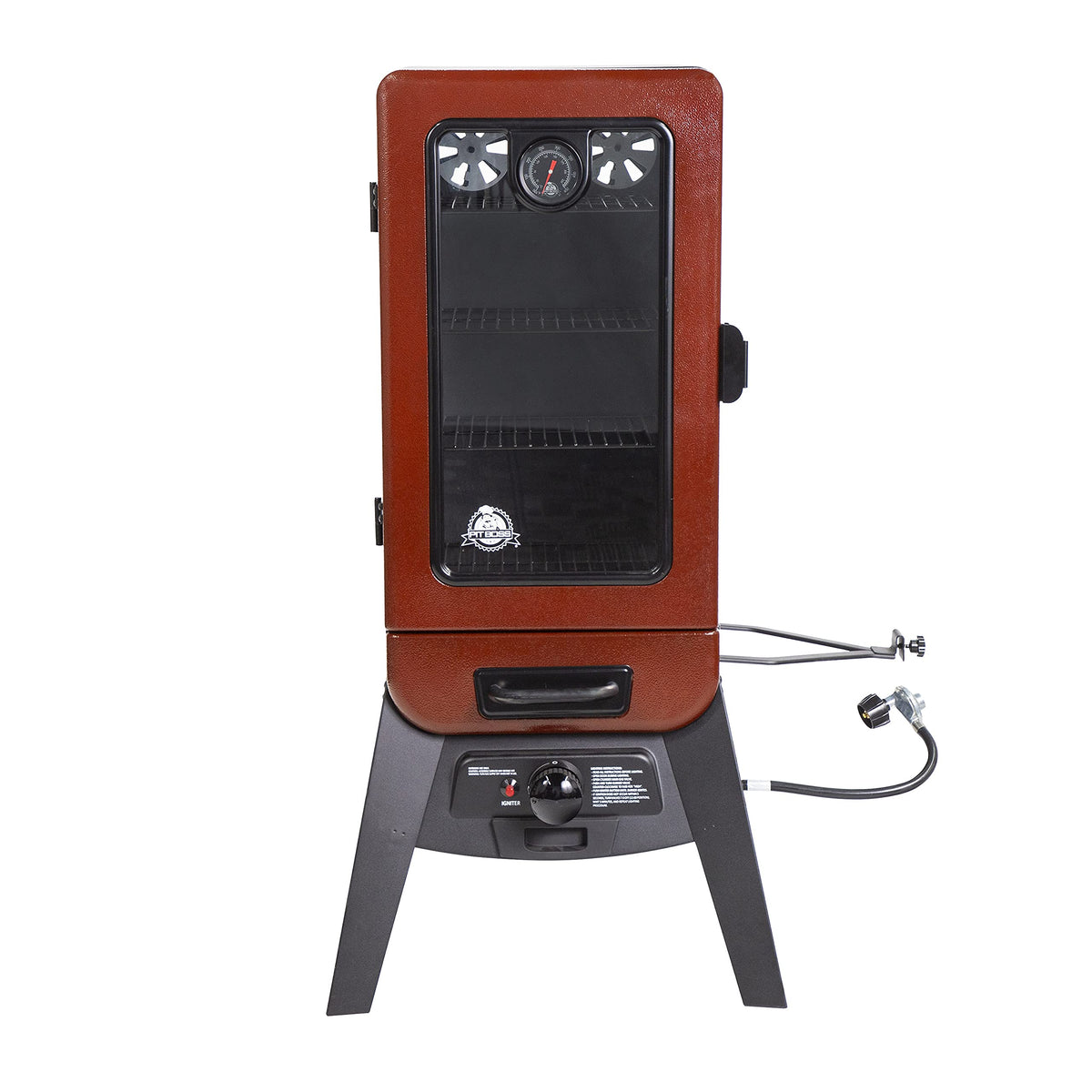 Pit Boss Grills PBV3G1 Vertical Smoker, Red Hammertone 684 sq inches ...