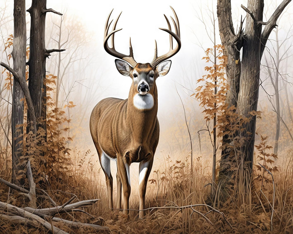TUMOVO White Tail Buck Deer Paint by Numbers Kit for Adults & Kids, DI ...