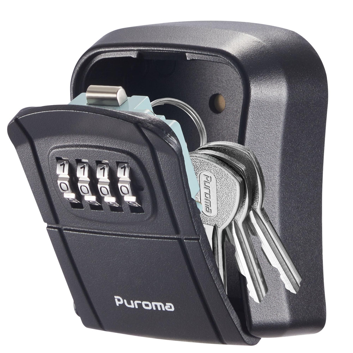 Puroma Key Lock Box Combination Lockbox Wall-Mounted Key Storage Box f ...