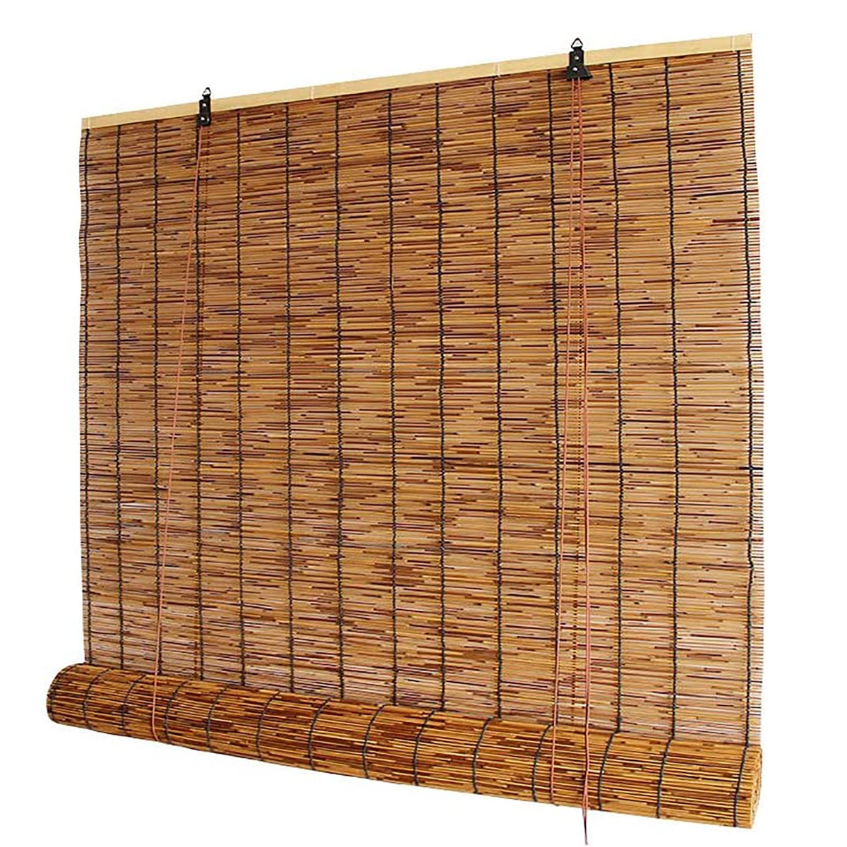 Outdoor Reed Roller Blinds, Retro Bamboo Roller Blinds, Anti-UV and Wa ...