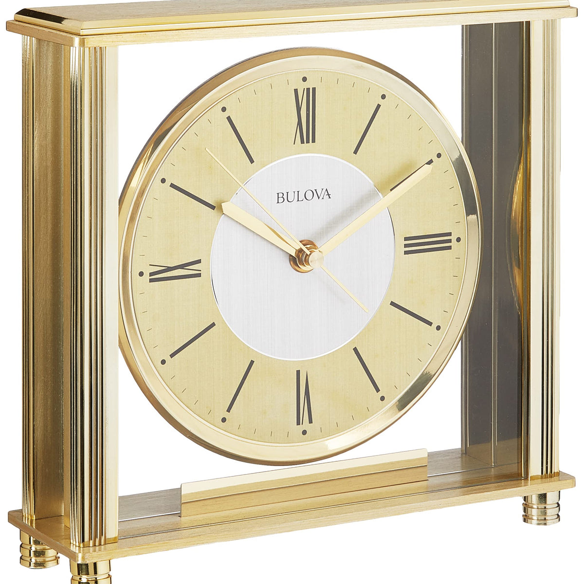 Bulova B1700 Grand Prix Clock, Brass – WoodArtSupply