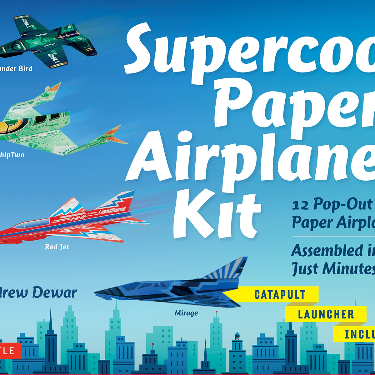 Supercool Paper Airplanes Kit: 12 Pop-Out Paper Airplanes Assembled in ...