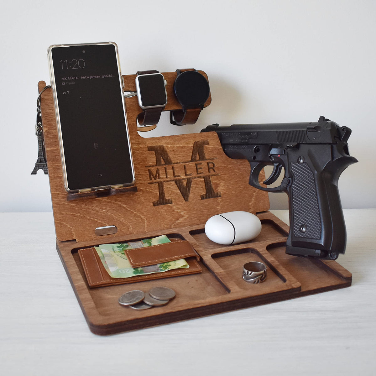 Wooden Docking Station, Police officer Docking Station, Wood Stand for ...