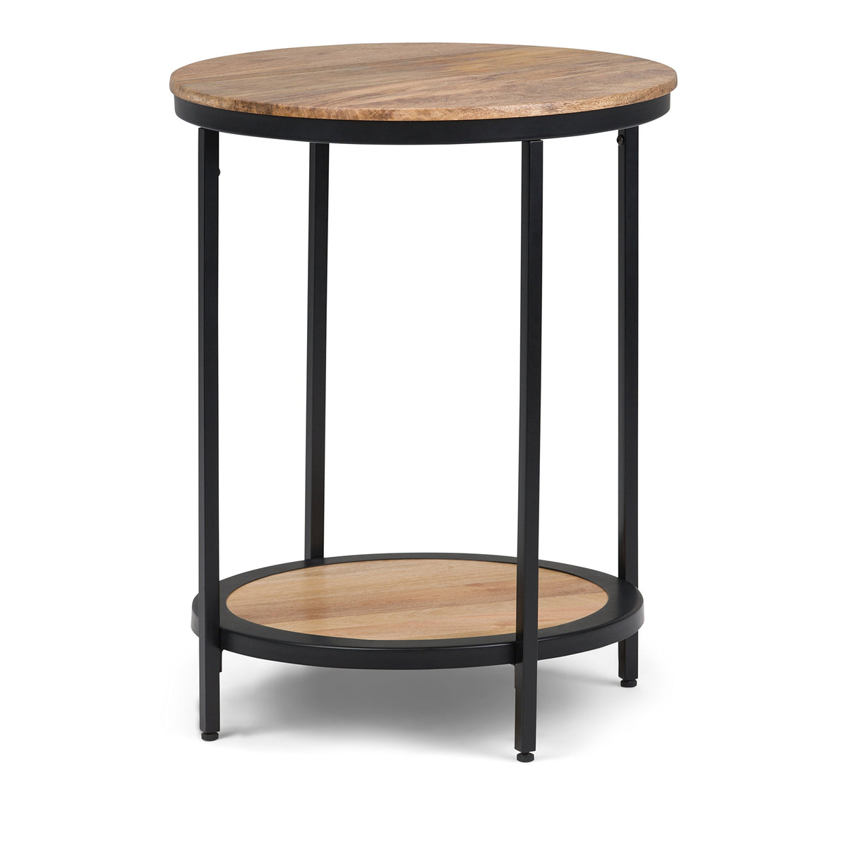 SIMPLIHOME Jenna Contemporary 18 inch Wide Metal Round Accent Side Tab ...