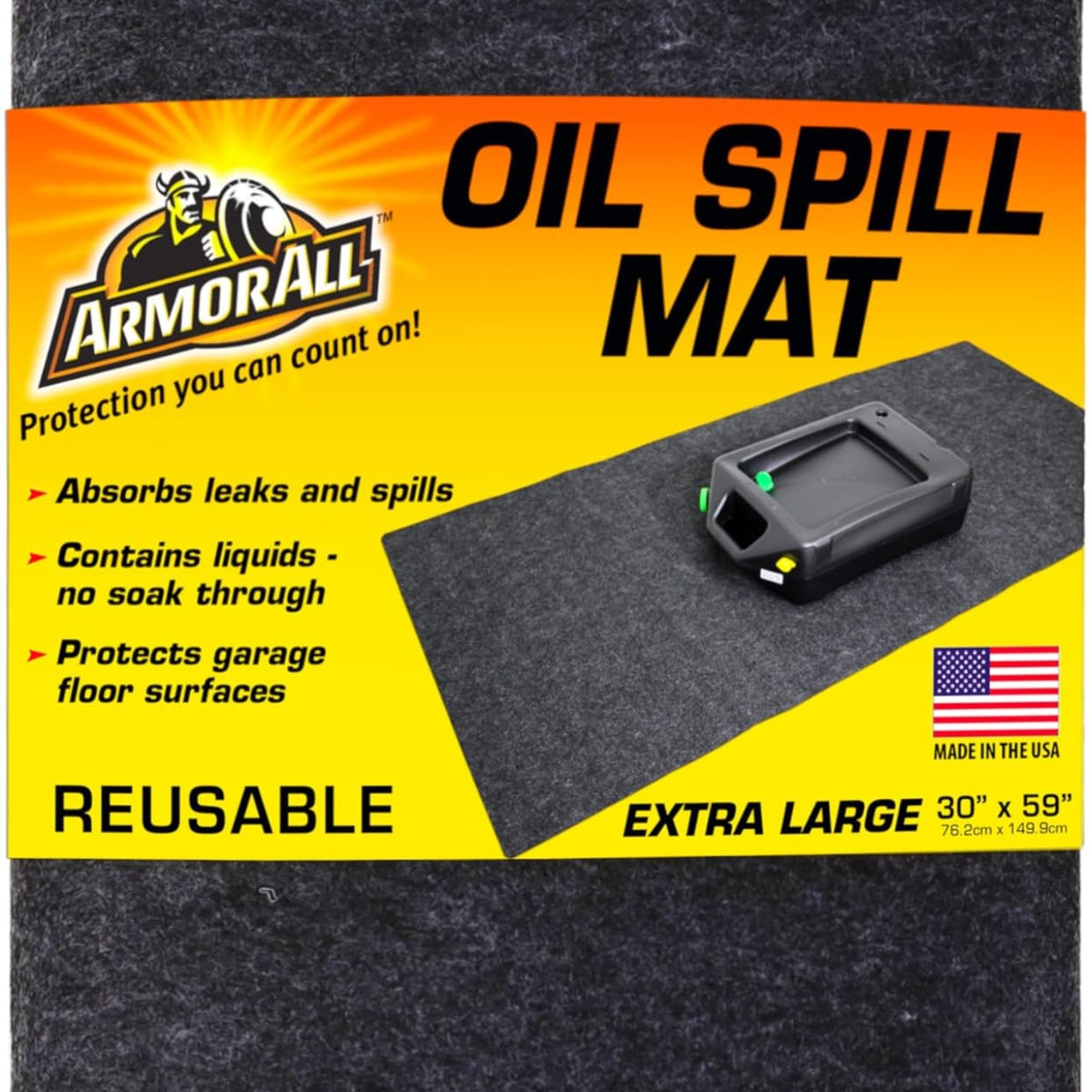 Armor All Premium Oil Spill Mat, Garage Floor Maintenance Mat (30" x 5 ...