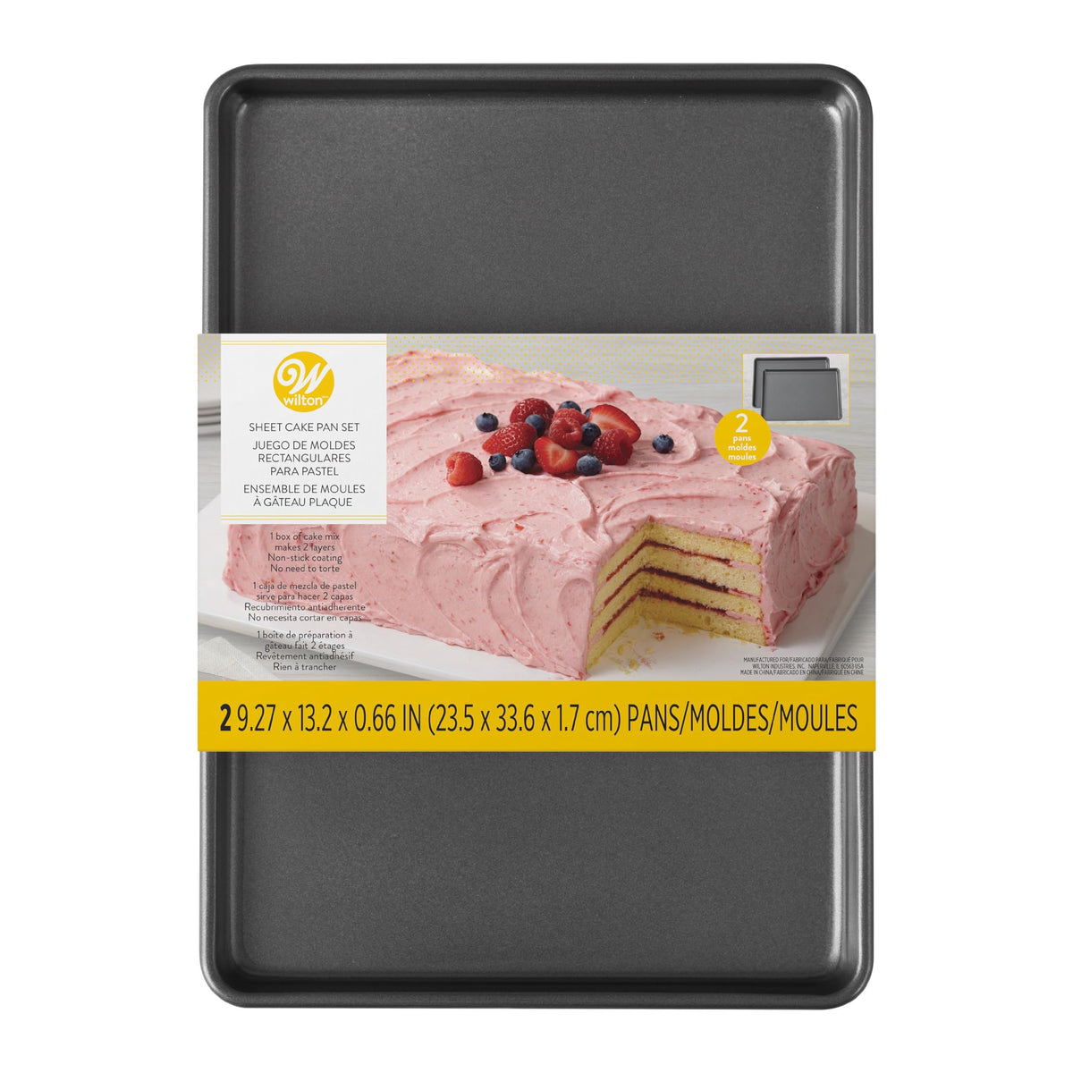 Wilton Easy Layers Sheet Cake Pan, Rectangle Sheet Pan, 2-Piece Baking ...