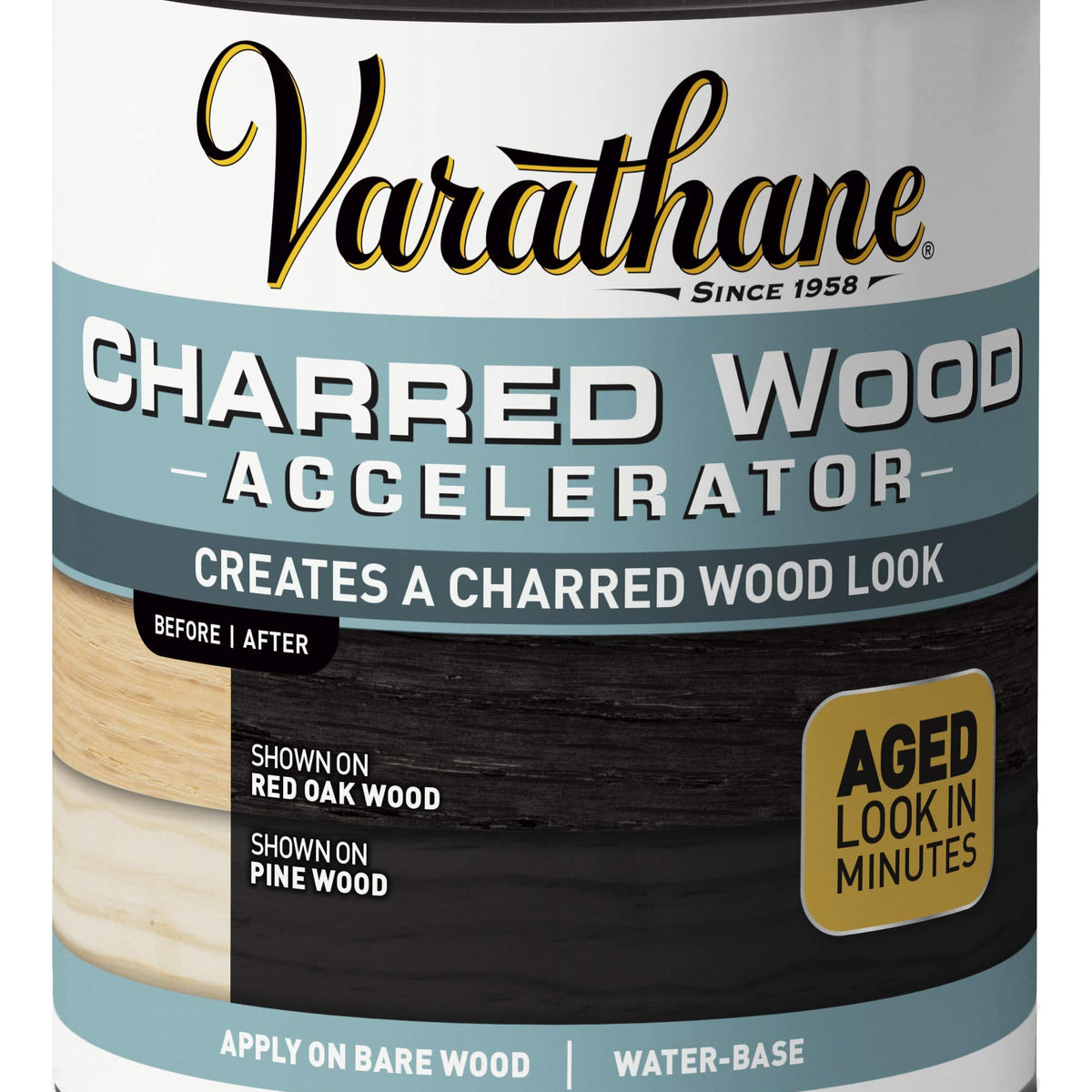 Varathane 347105 Charred Wood Accelerator, Quart, Black – WoodArtSupply