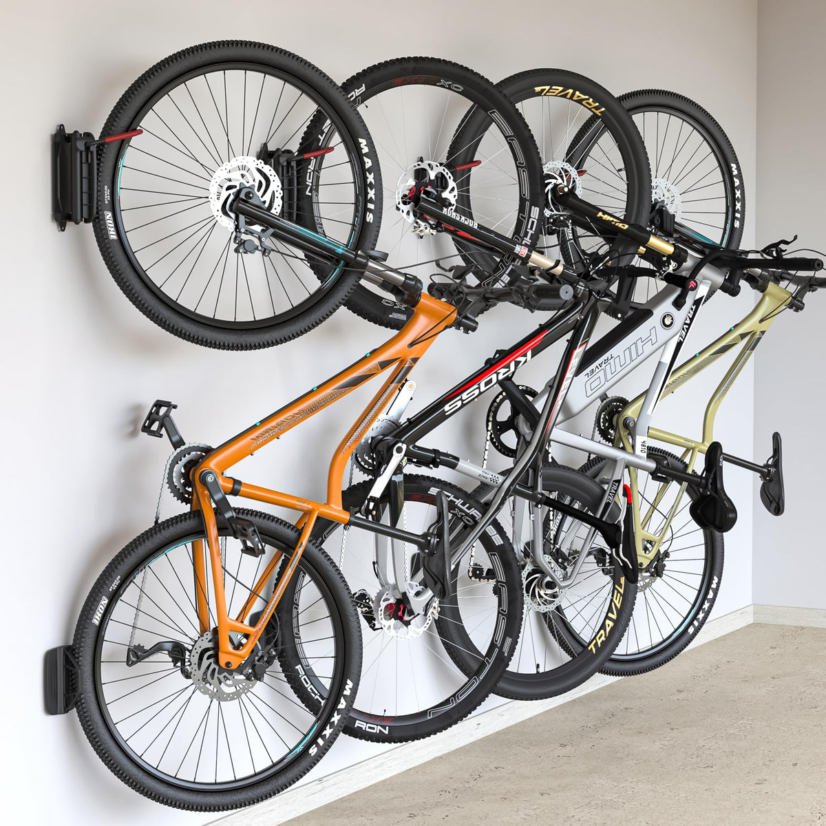 monTEK Swivel Bike Wall Mount, Bike Hangers for Garage, Wall Mount Bik ...