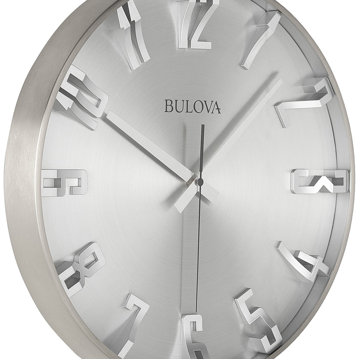 Bulova C4846 Director Wall Clock, Satin Pewter Finish – WoodArtSupply