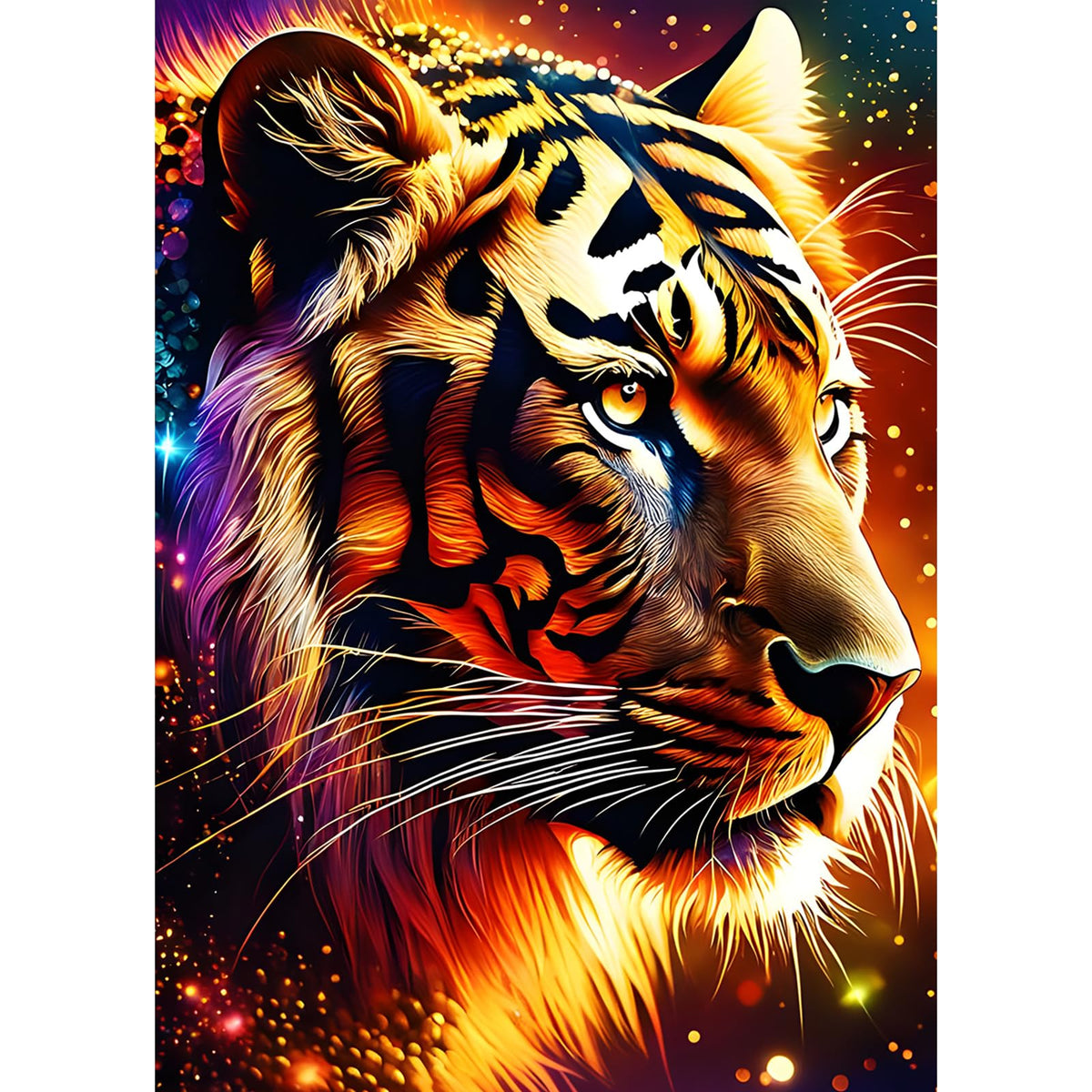 HEIBAGO Tiger Diamond Art Kits for Adults Beginners, 5D Diamond Painti ...