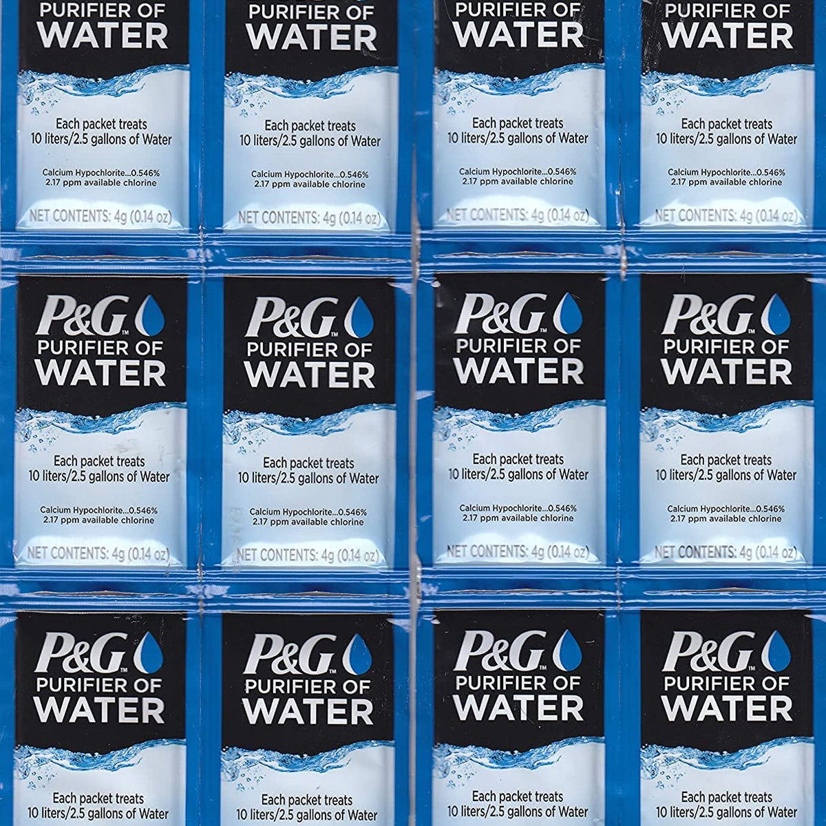 P&G Purifier of Water Portable Water Purifier Packets. Emergency Water ...