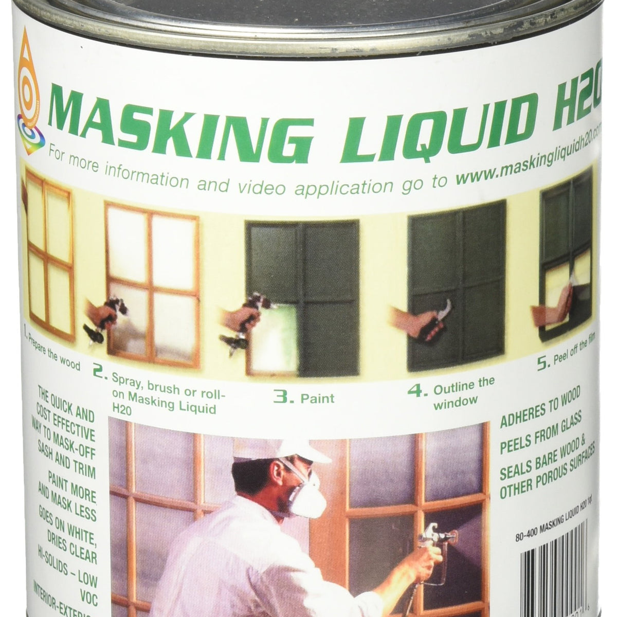 ASSOCIATED PAINT Available 157026 80-400-4 H20 Masking Liquid, 1 Quart ...
