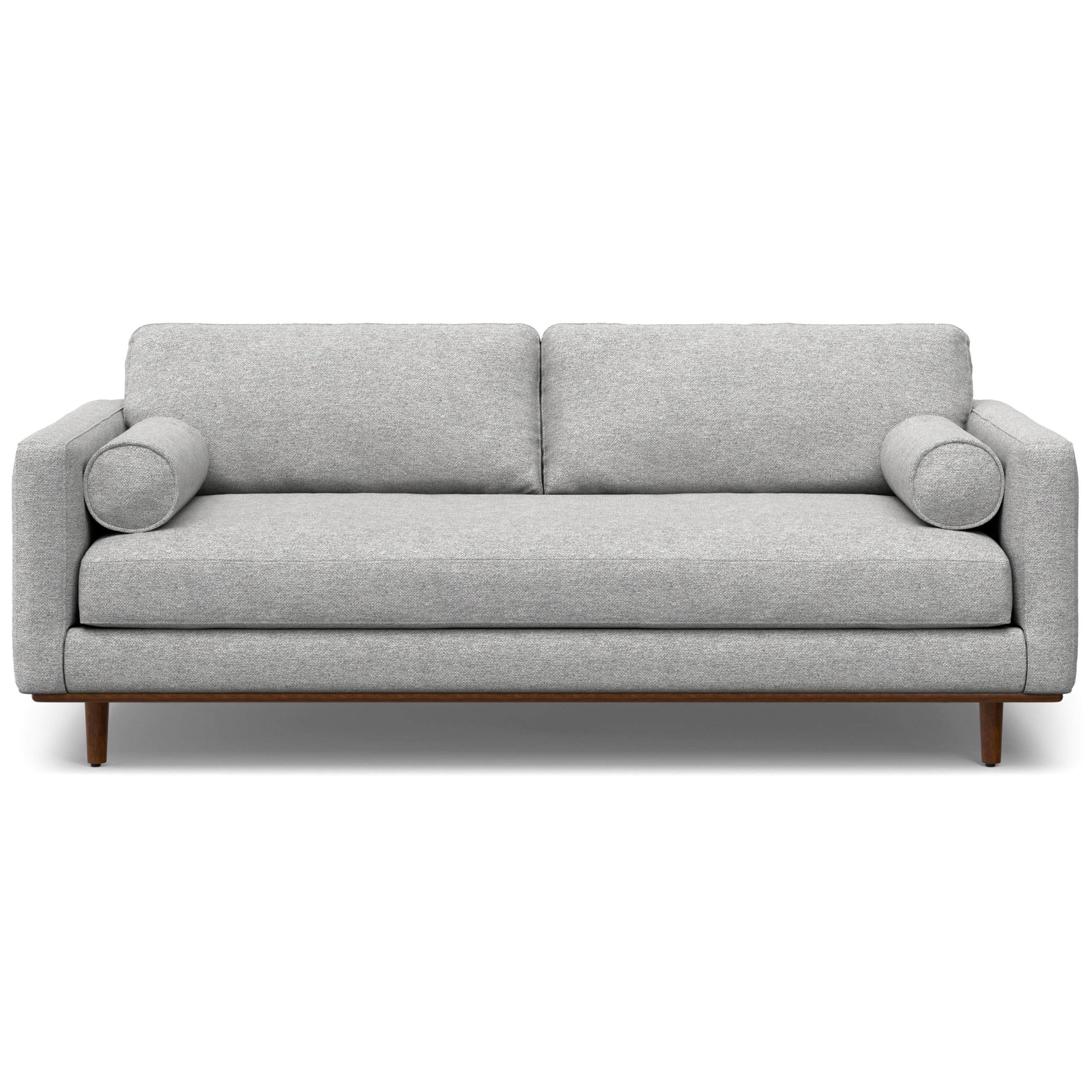 SIMPLIHOME Morrison Mid-Century Modern 89 Inch Wide Sofa in Mist Grey ...