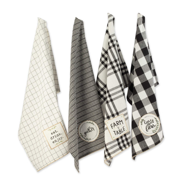 DII Home Sweet Farmhouse Kitchen Collection, Dishtowel Set, 18x28, Bla ...