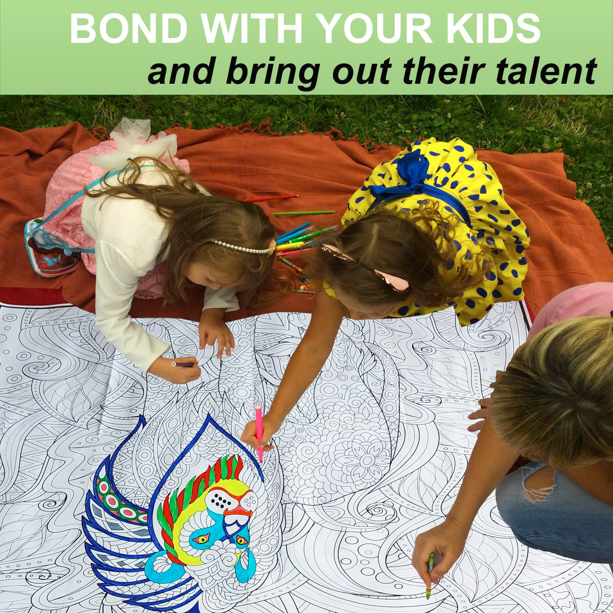 Giant Coloring Poster for Adults and Kids - Lion Jumbo Wall Coloring A ...