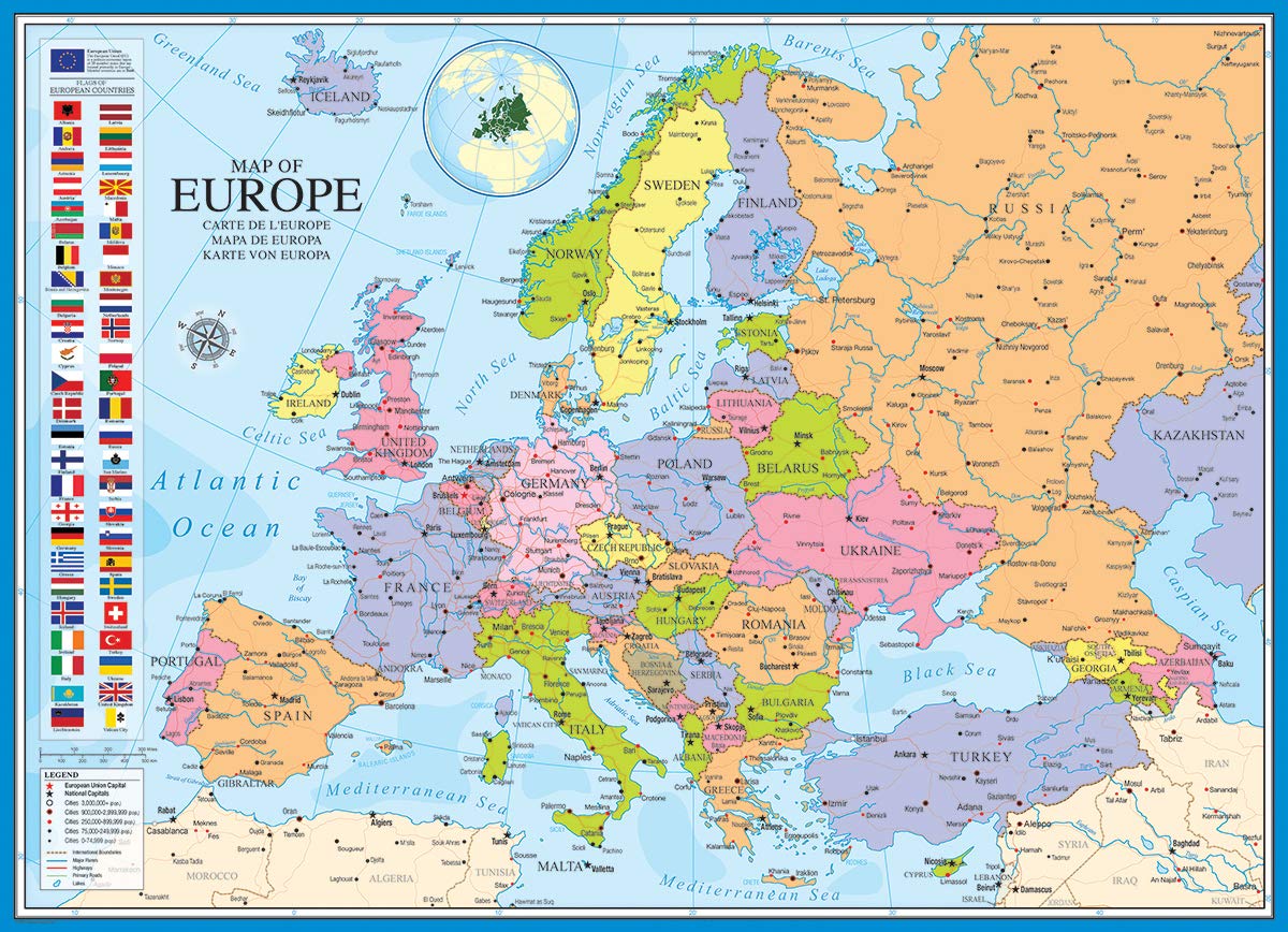 EuroGraphics Map of Europe Puzzle (1000 Piece) – WoodArtSupply