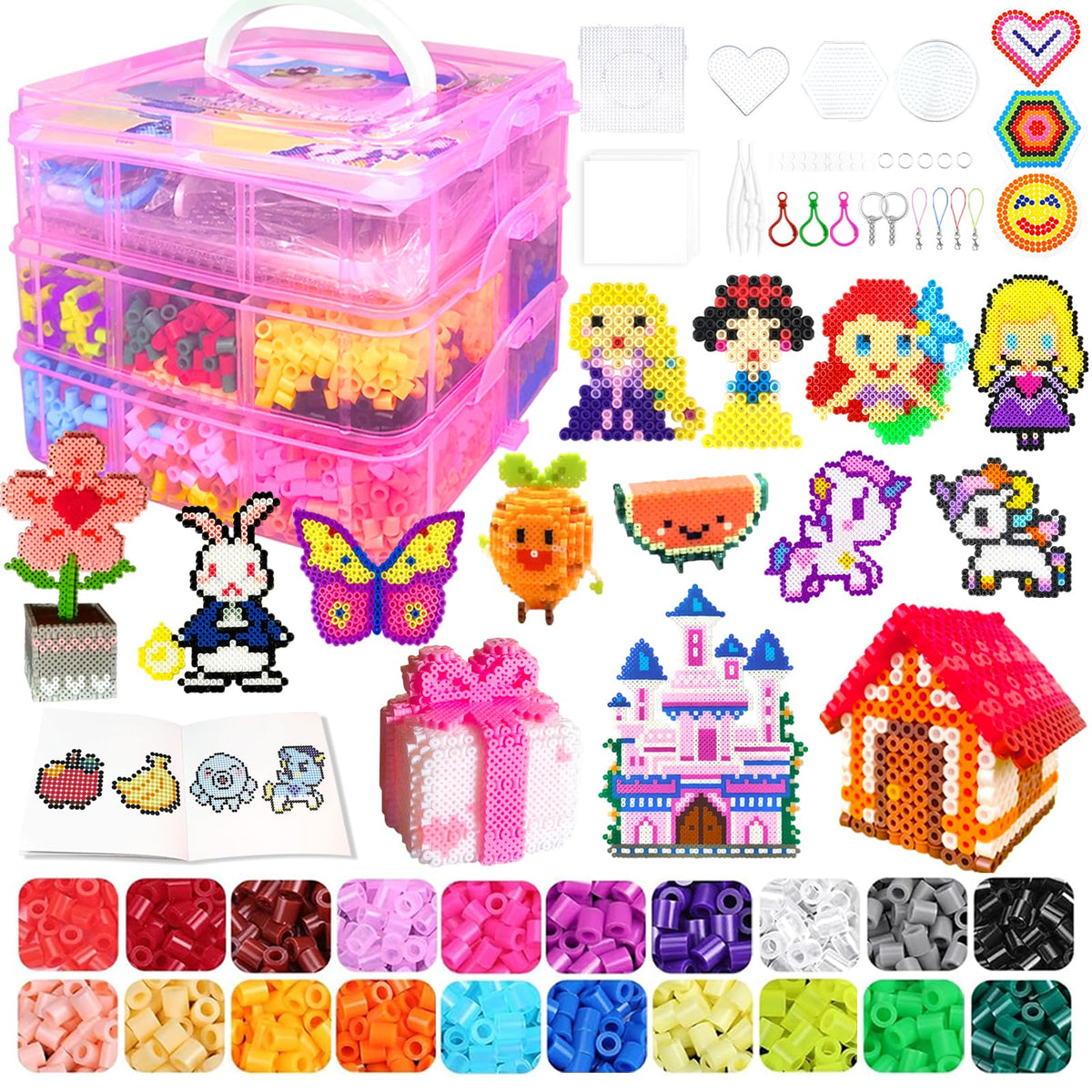 Fuse Beads Kit for Kids - 11000 Fuse Beads, 20 Colors 5mm Beads Craft ...