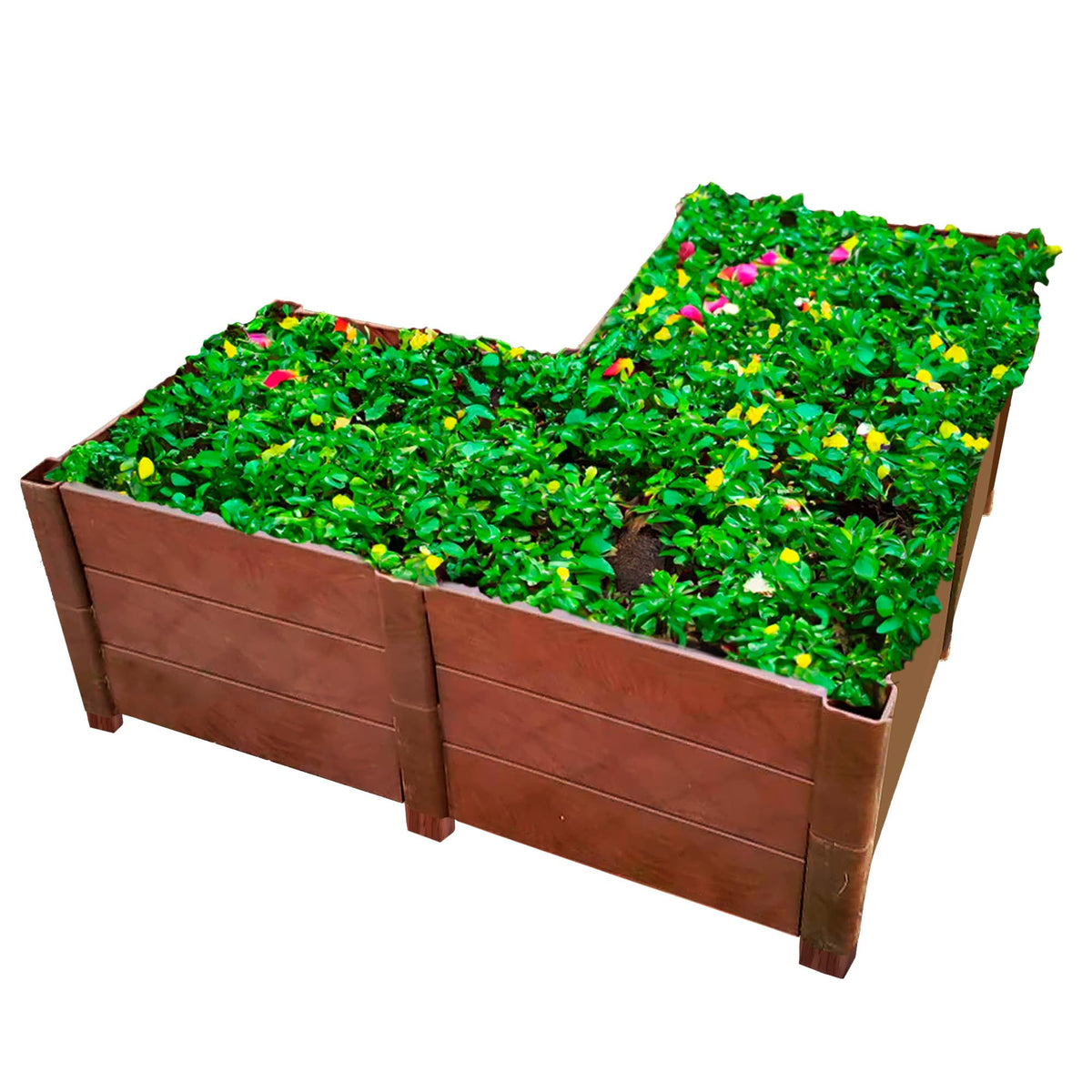 Dalen Modular Raised Bed Garden – Faux Wood – 8 Panel Starter Pack – M ...