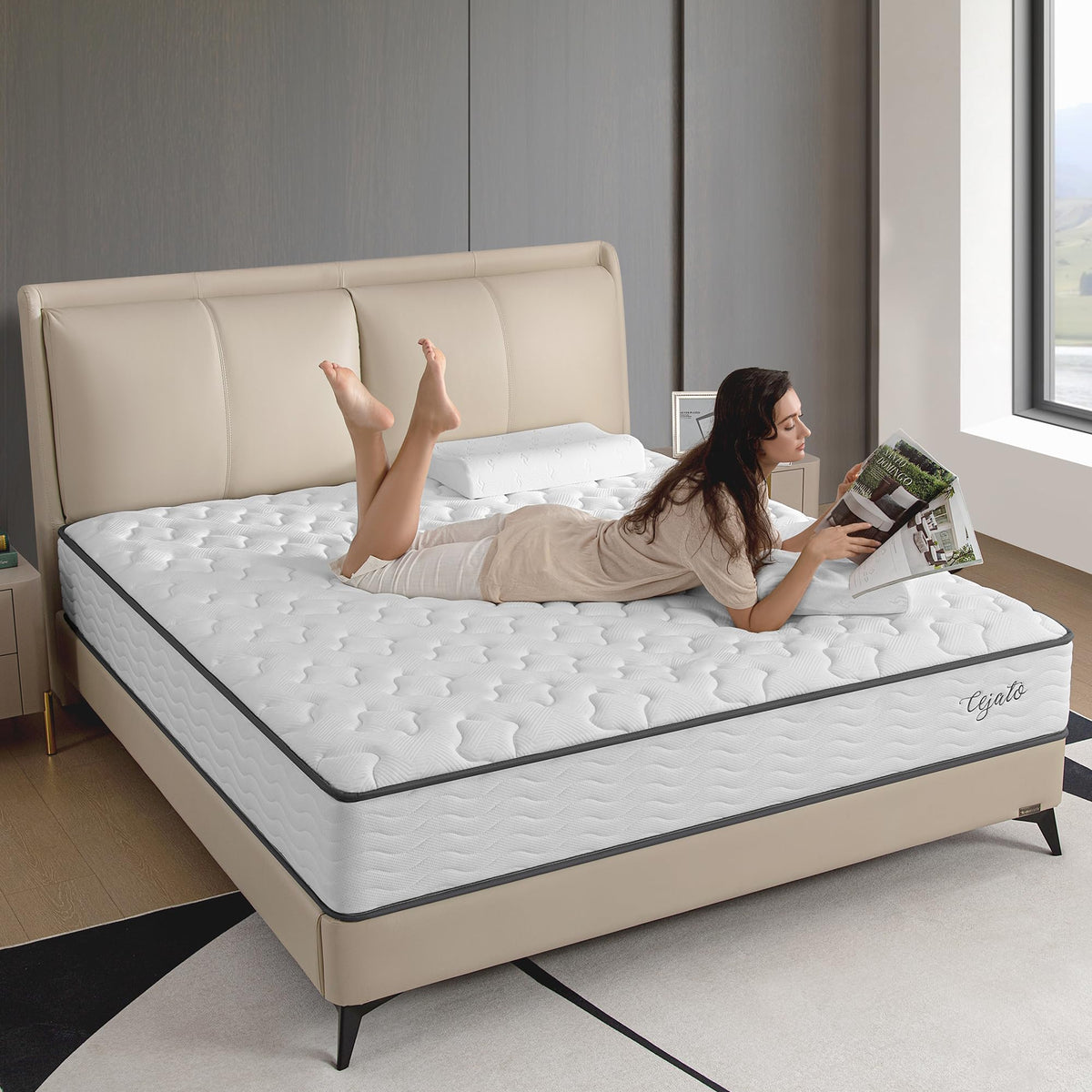 Cejato Full Mattress,Hybrid 10 Inch Full Size Mattress in a Box,Memory ...