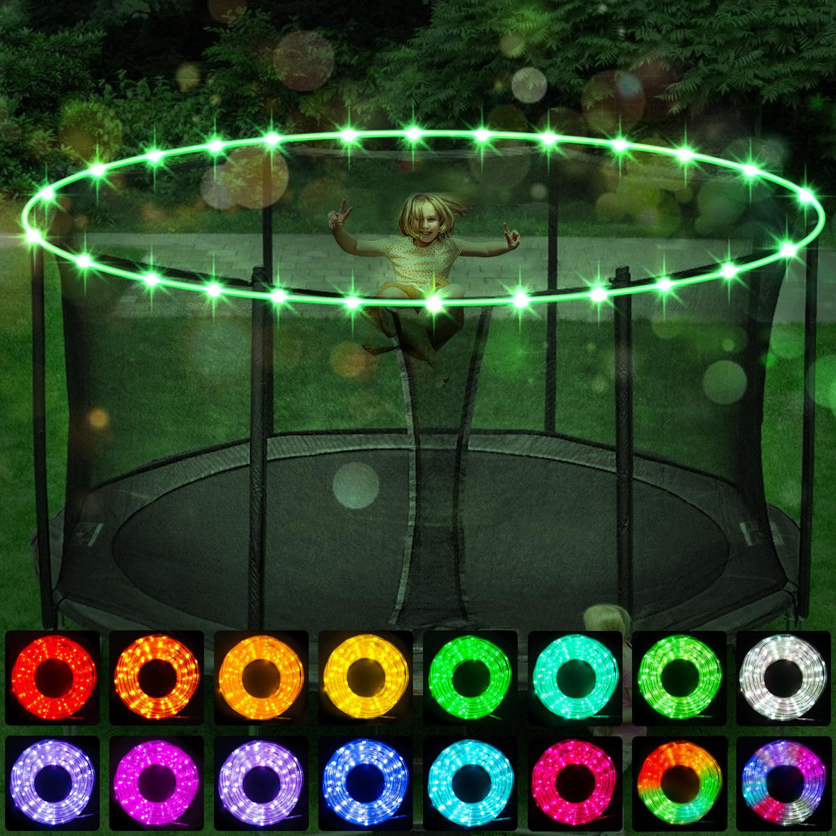 Trampoline Lights, LED Lights for 16Ft 14Ft 12Ft 10Ft, Jump Control 16 ...